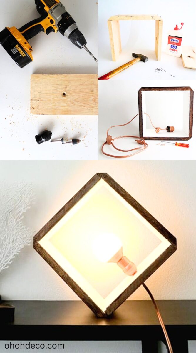 Easy to Make DIY Wood Lamp