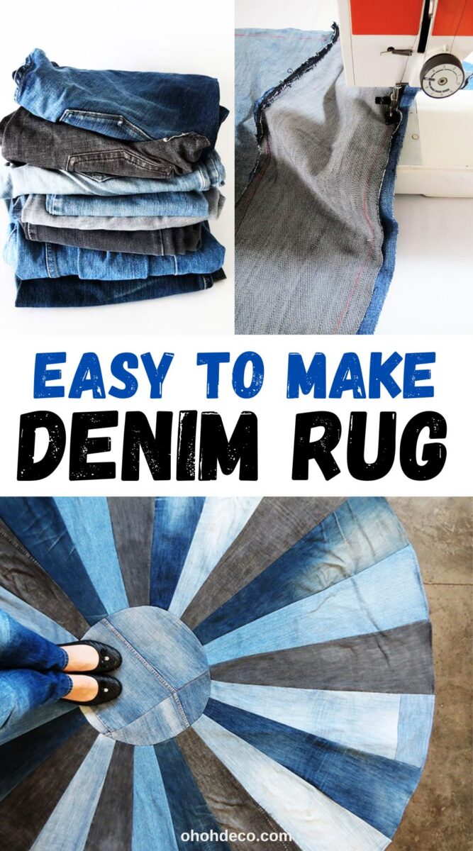 How to make a DIY Denim Rug with Old Jeans