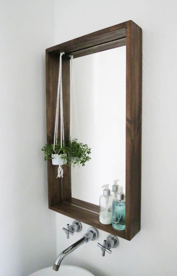 DIY box frame mirror