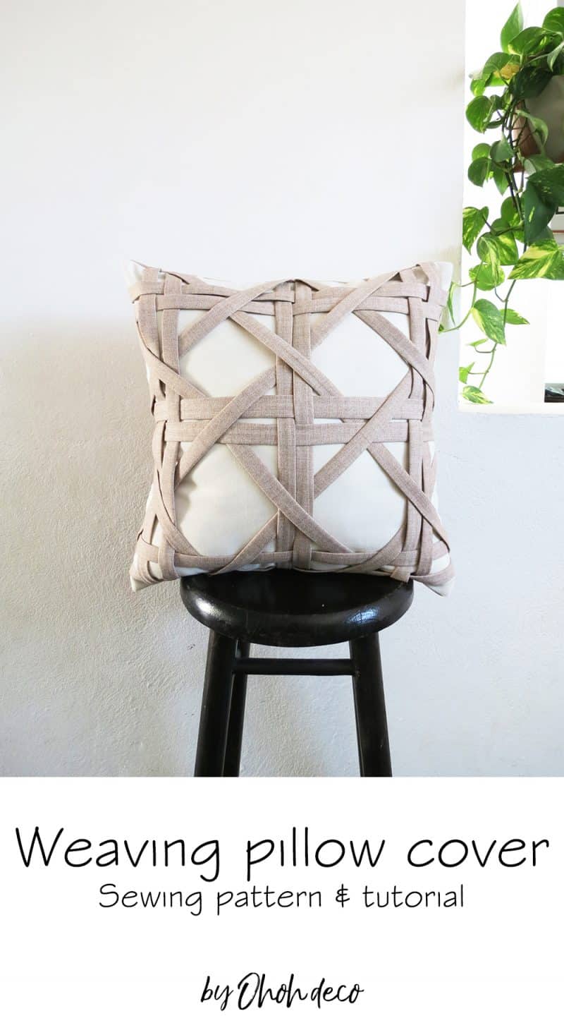 Sewing a weaving pillow cover