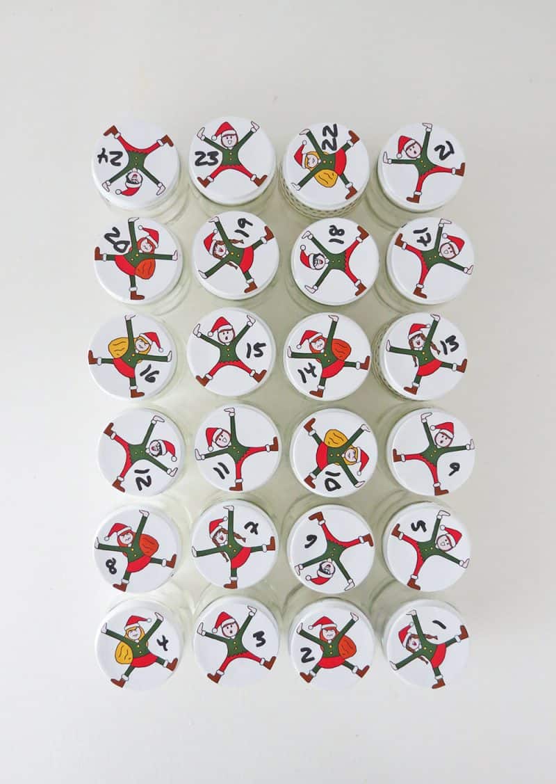 DIY Elves advent calendar