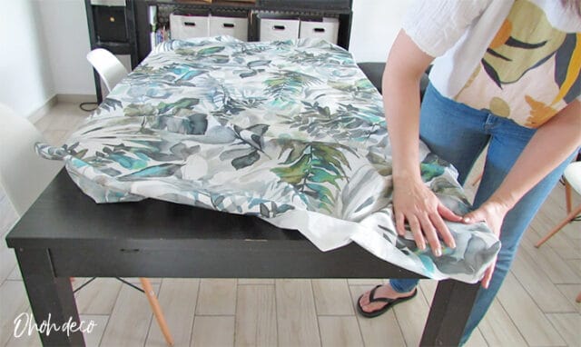 Fitted table cover, the easy DIY