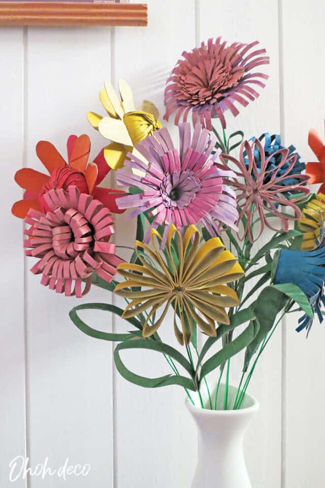 Easy to make Toilet Paper Roll Flowers