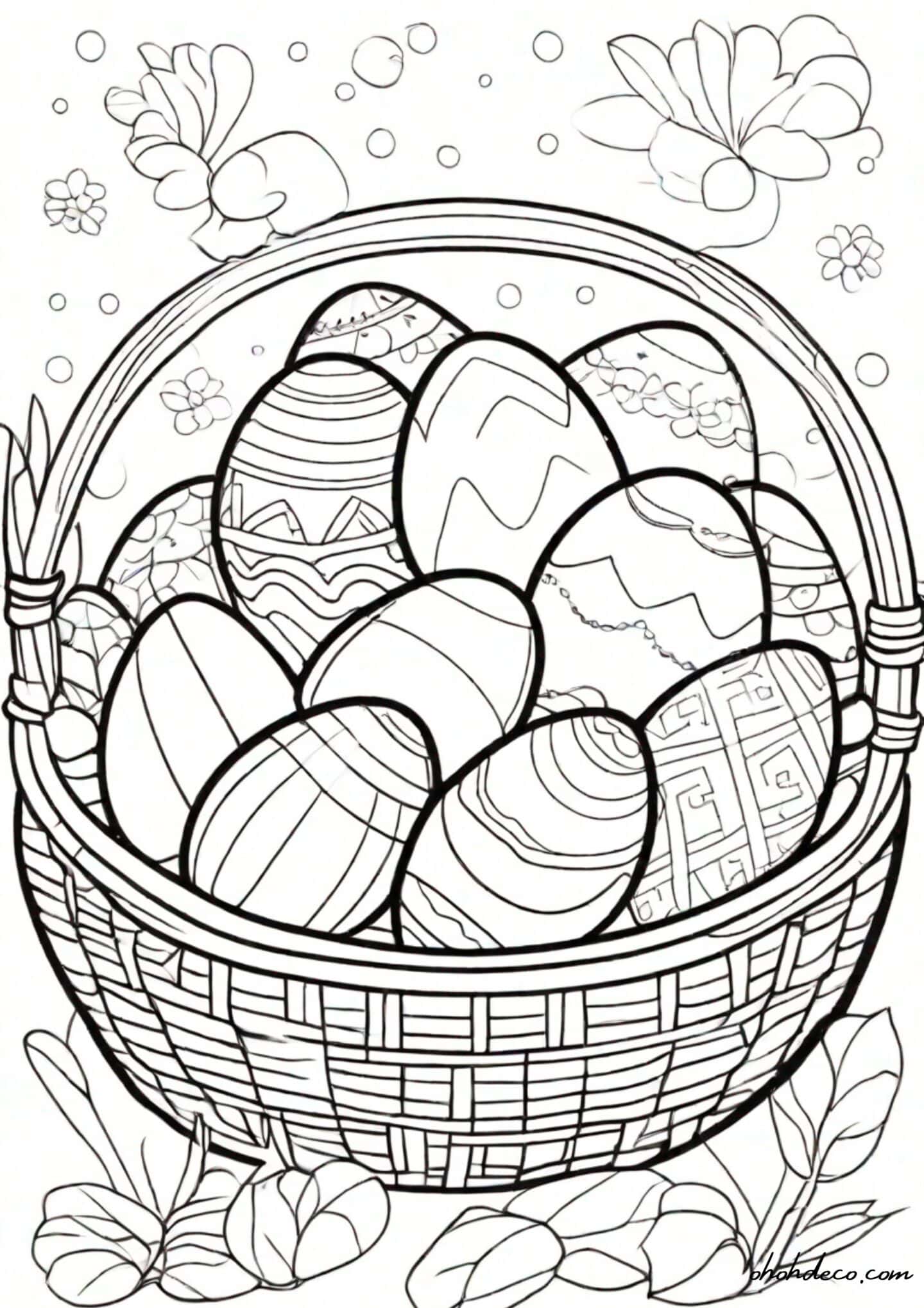 Spring-coloring-page-easter-egg-basket-1 - Ohoh deco