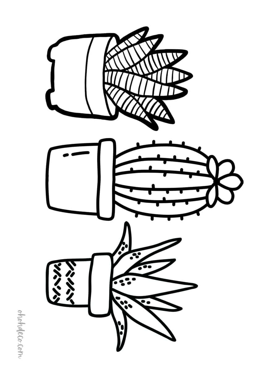 cacti-coloring-page - Ohoh deco