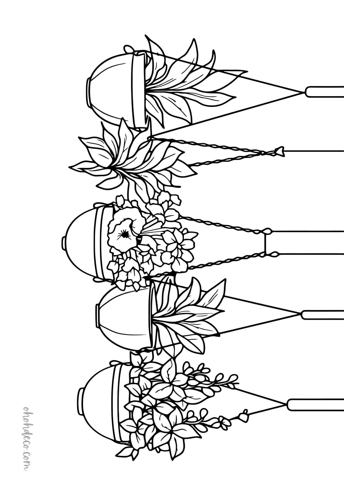 hanging-plants-5-coloring-page - Ohoh deco