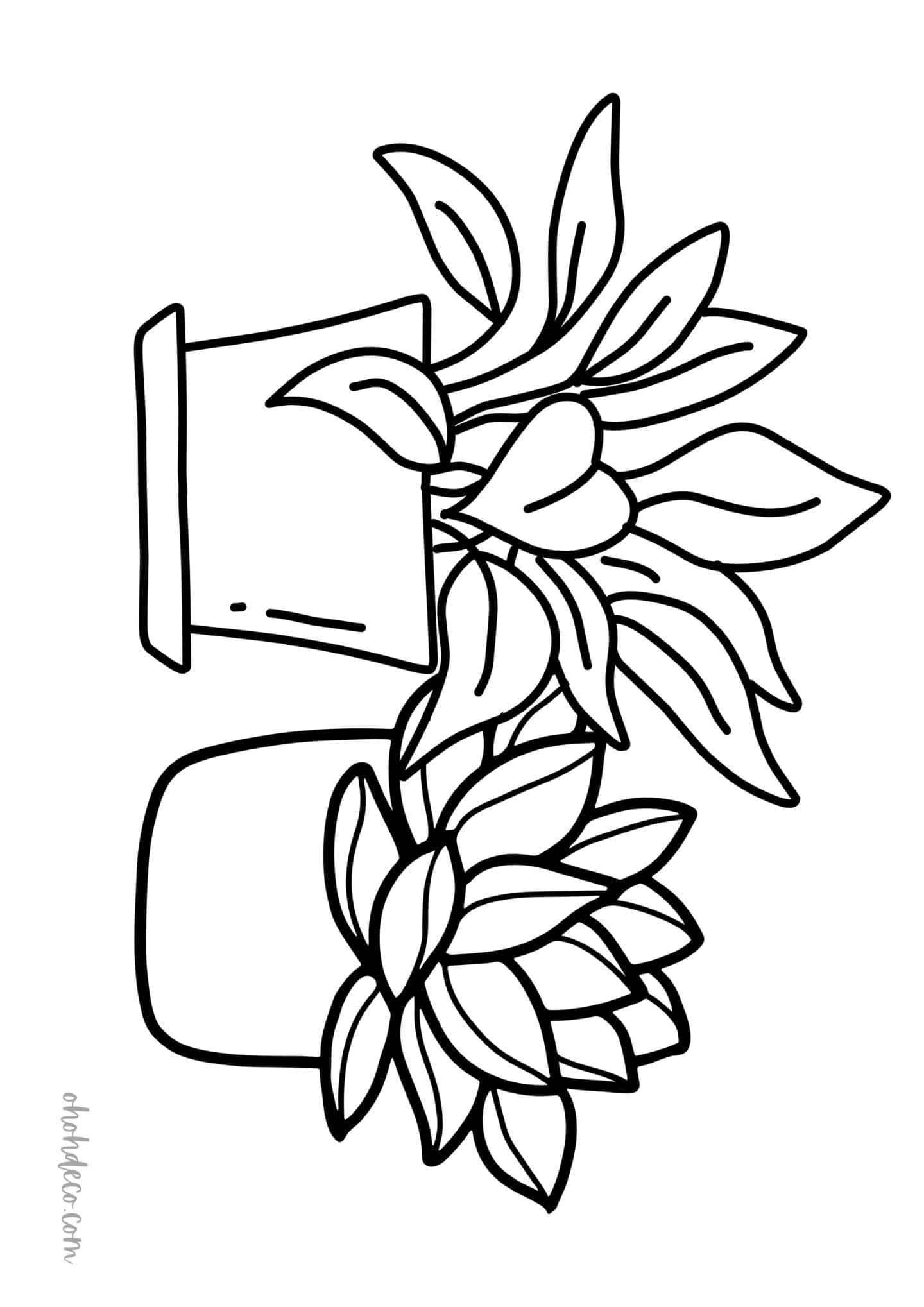 houseplants-coloring-page - Ohoh deco