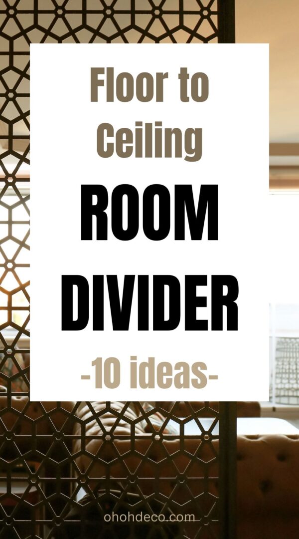 10 Creative Floor to Ceiling Room Divider Ideas