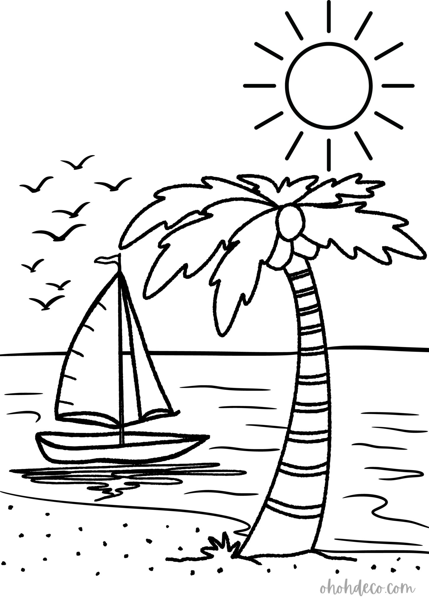 Unconventional Beach Coloring Pages You Need to Sea