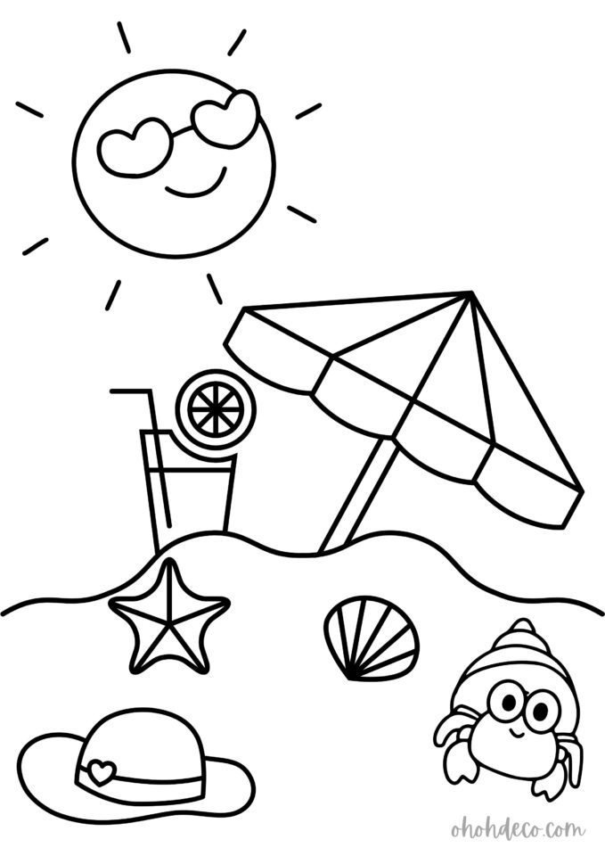 Unconventional Beach Coloring Pages You Need to Sea