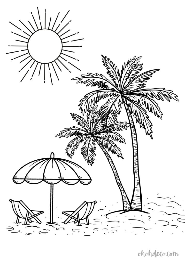 Unconventional Beach Coloring Pages You Need to Sea