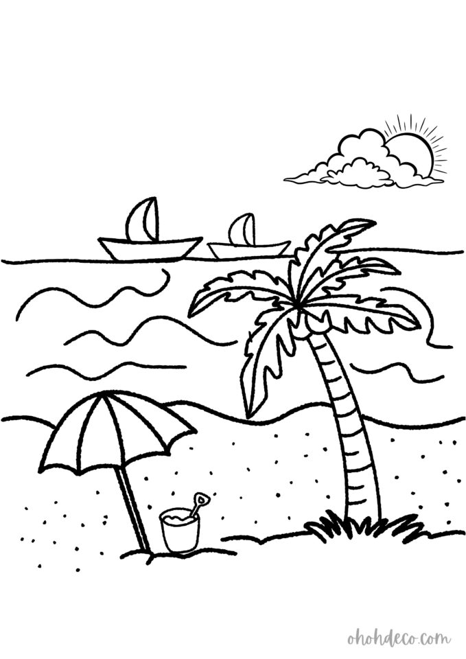 Unconventional Beach Coloring Pages You Need to Sea