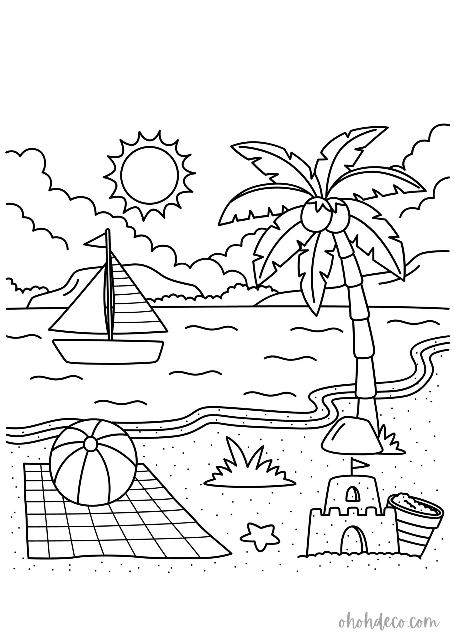 Unconventional Beach Coloring Pages You Need to Sea