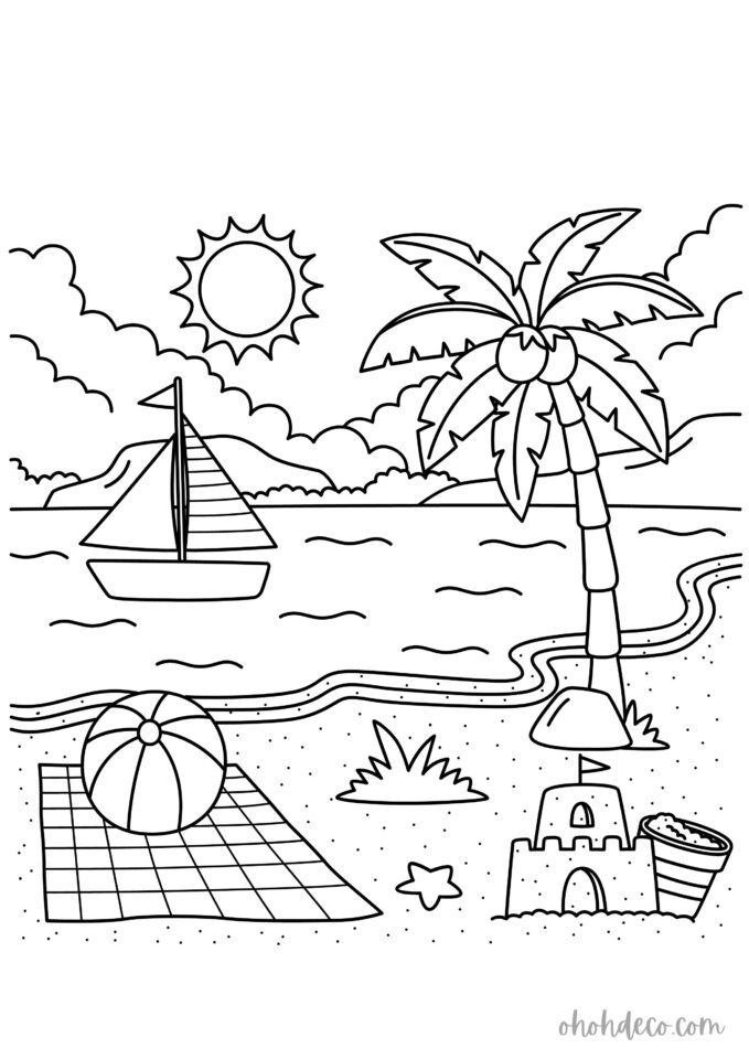 Unconventional Beach Coloring Pages You Need to Sea