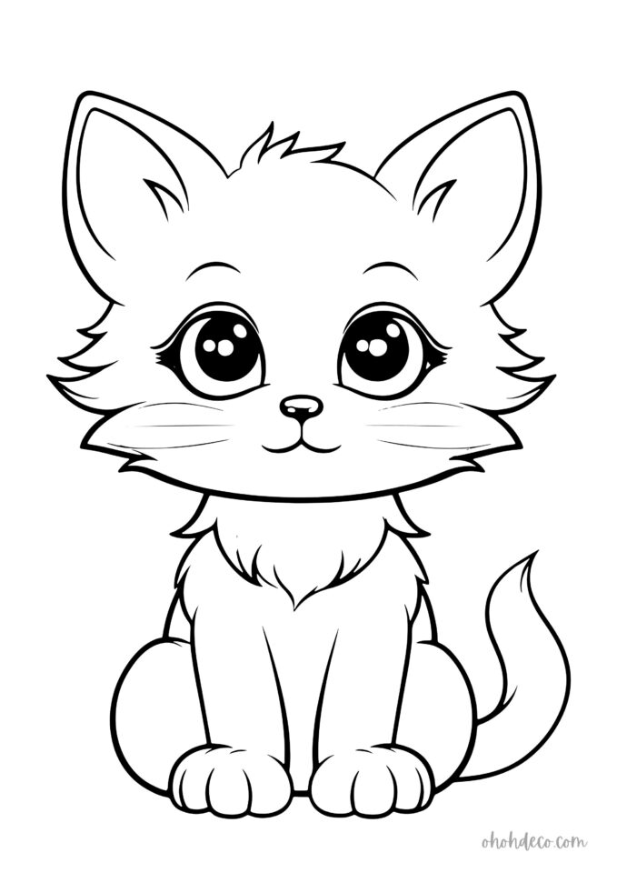 50 Mind-Blowing Cat Coloring Pages for Kids and Adults