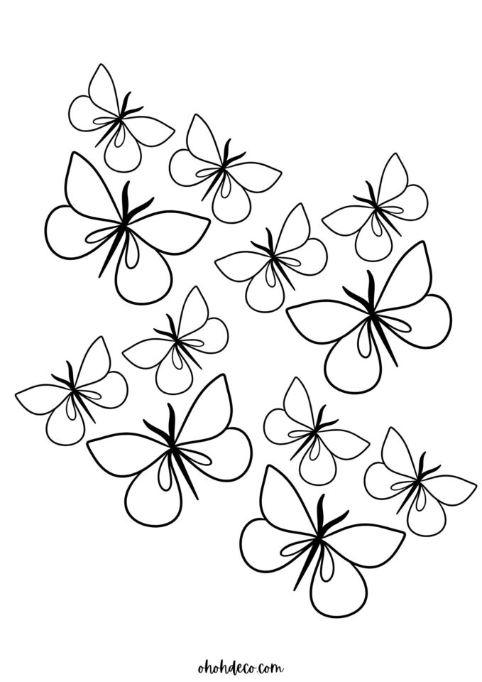 Butterfly Coloring Pages: 80 free PDF for Kids and Adults