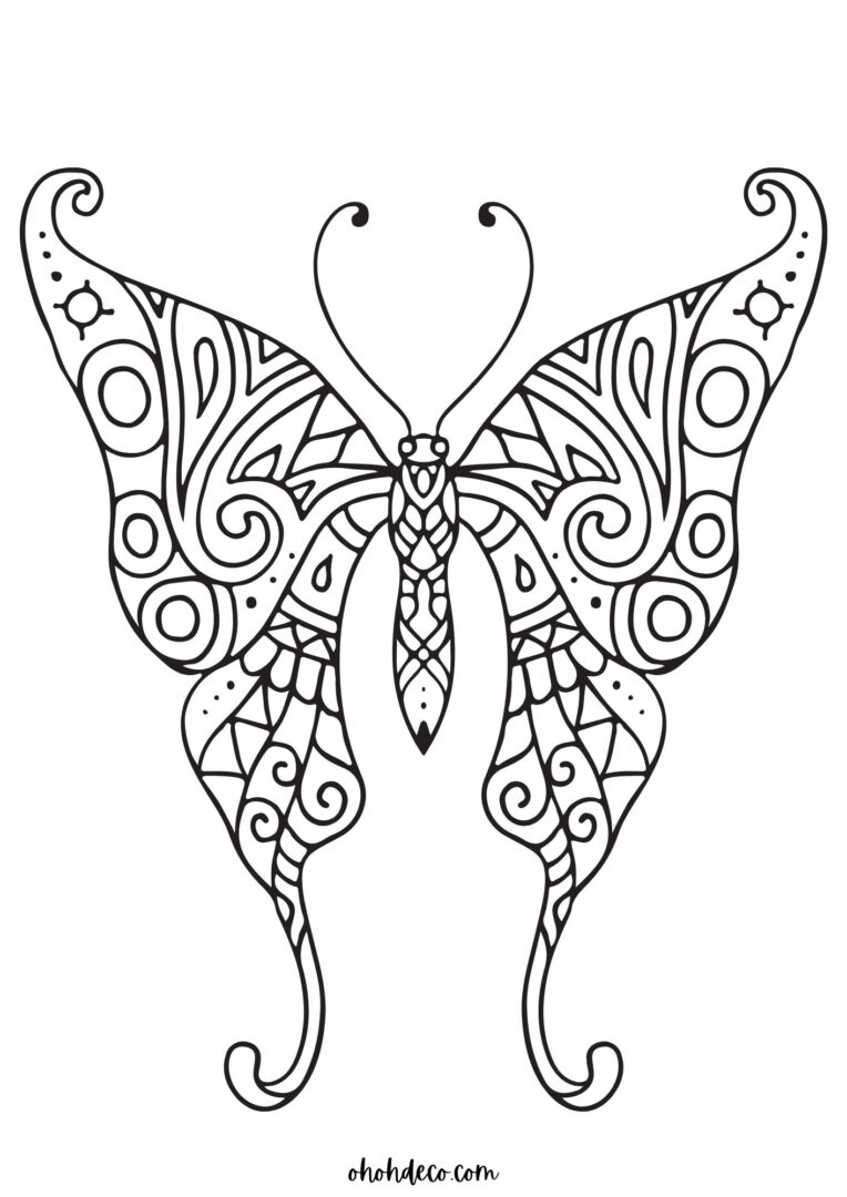 Butterfly Coloring Pages: 80 free PDF for Kids and Adults