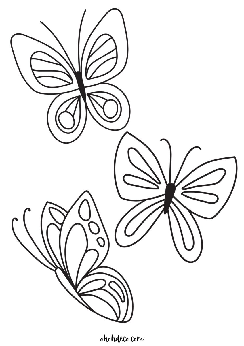 Butterfly Coloring Pages: 80 free PDF for Kids and Adults