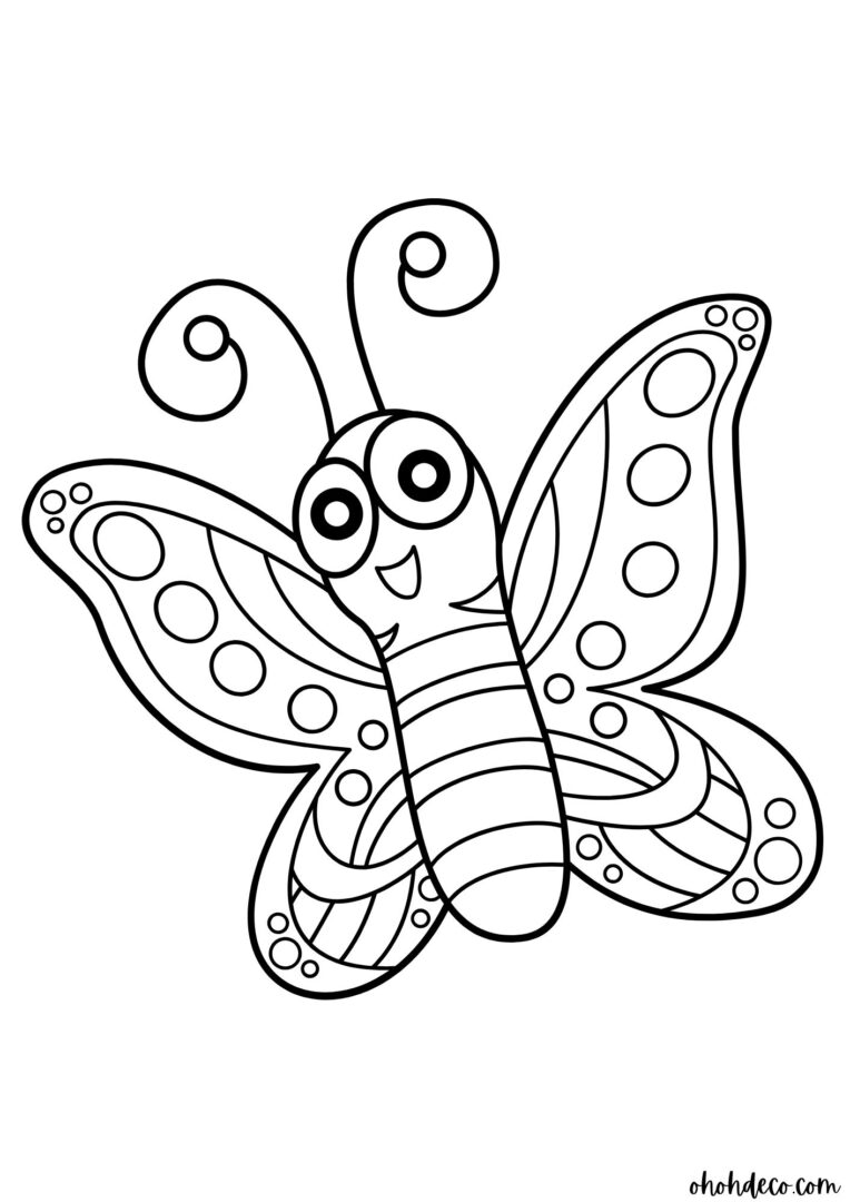 Butterfly Coloring Pages: 80 free PDF for Kids and Adults