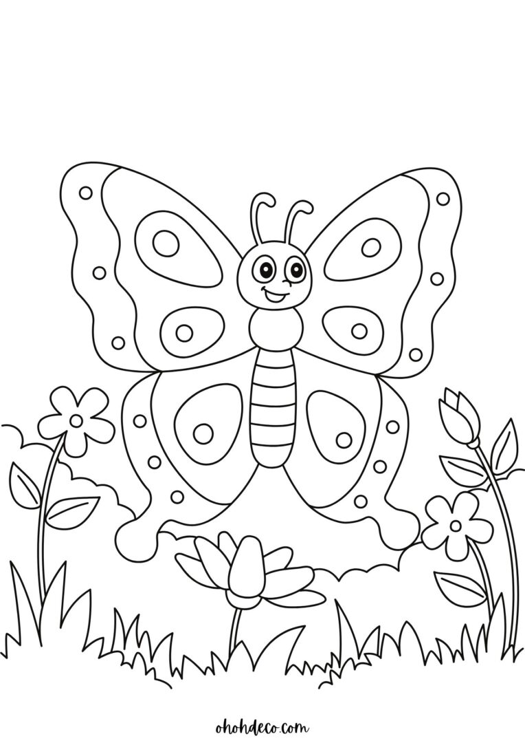 Butterfly Coloring Pages: 80 free PDF for Kids and Adults