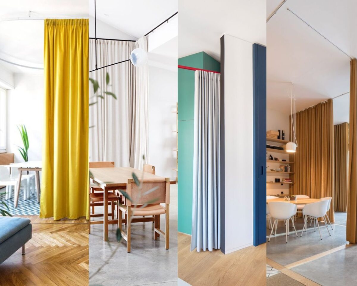 Useful Curtain Room Divider Ideas to improve your Space
