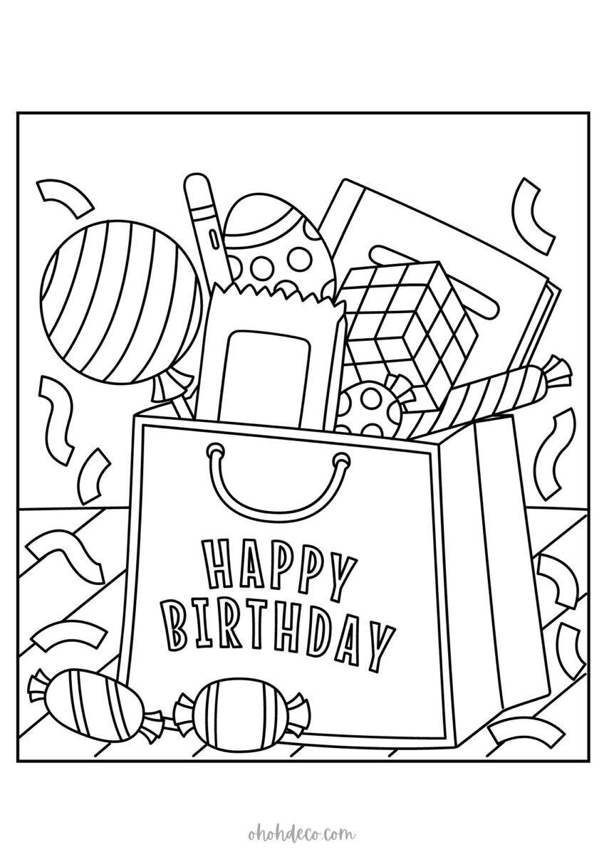 Happy Birthday Coloring Pages - Free Printable Fun for Everyone!