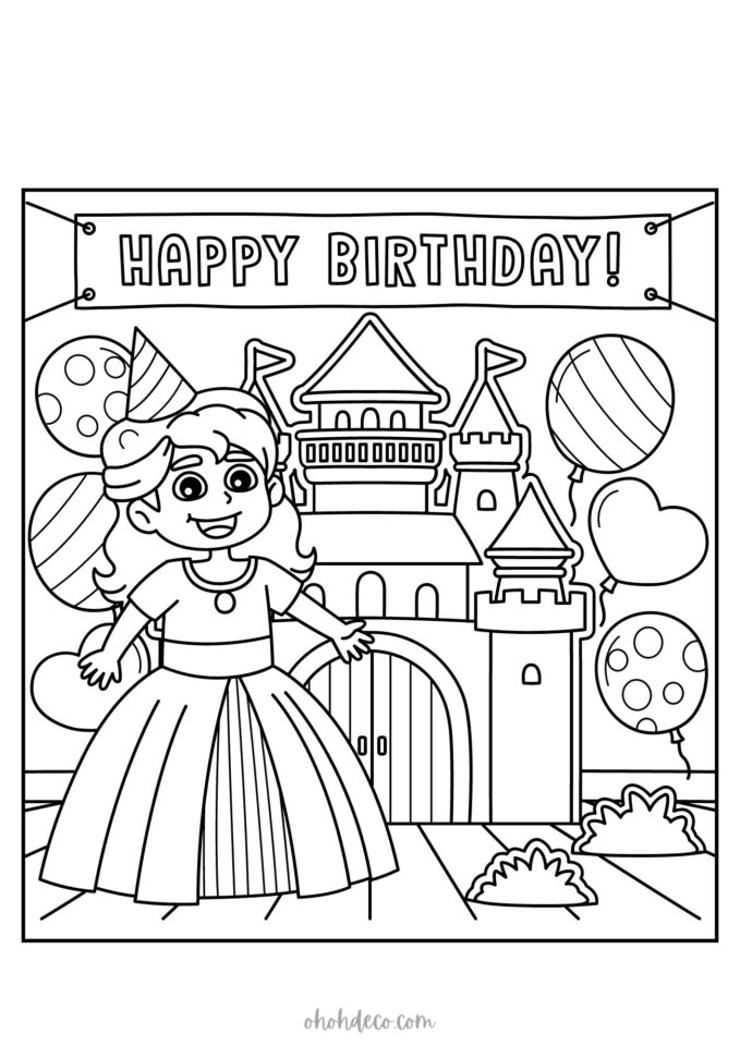 Happy Birthday Coloring Pages - Free Printable Fun for Everyone!