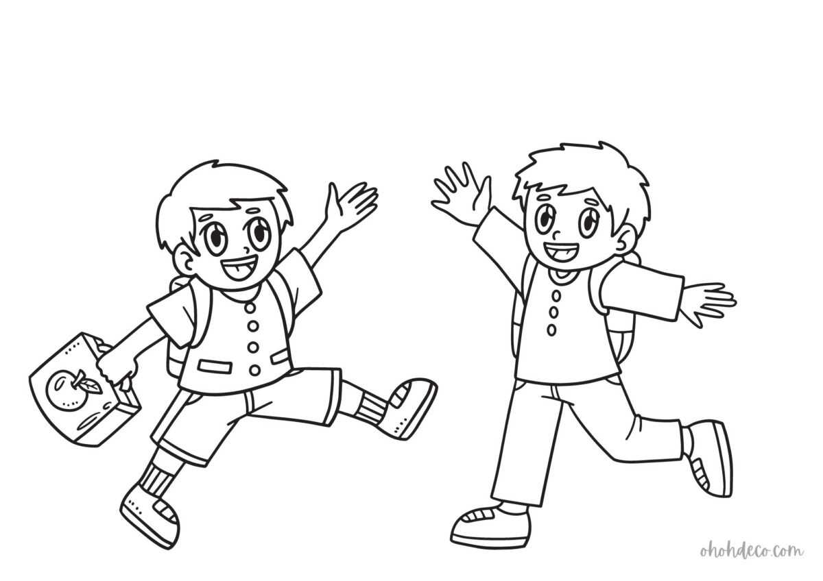back to school coloring page 6 - Ohoh deco