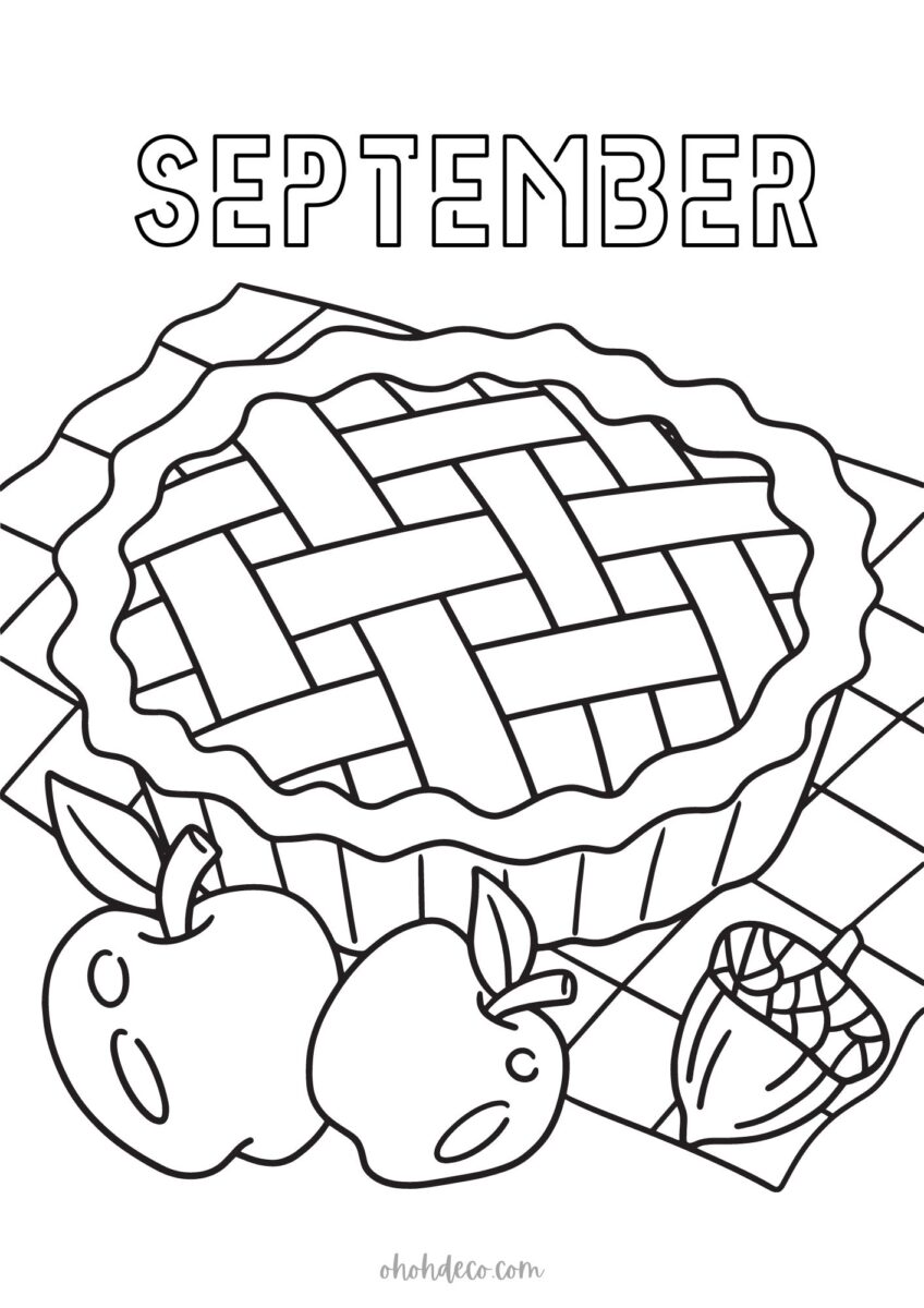 september pie coloring page - Ohoh deco