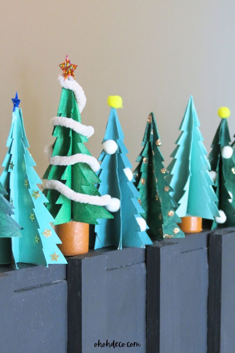 How to make Toilet Paper roll Christmas Tree