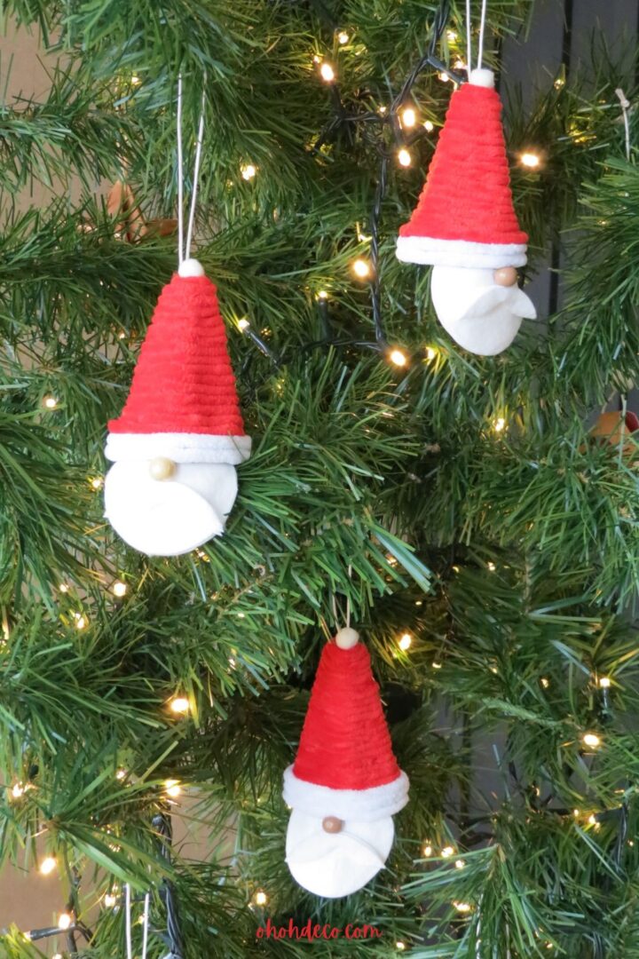 Create a DIY Santa Ornaments from Egg Cartons