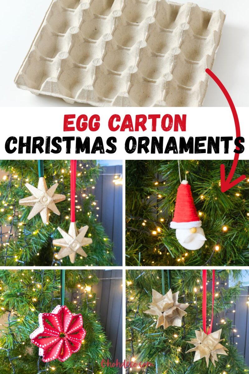 Recycled Christmas Decorations with Egg Cartons: Easy and Creative Ideas