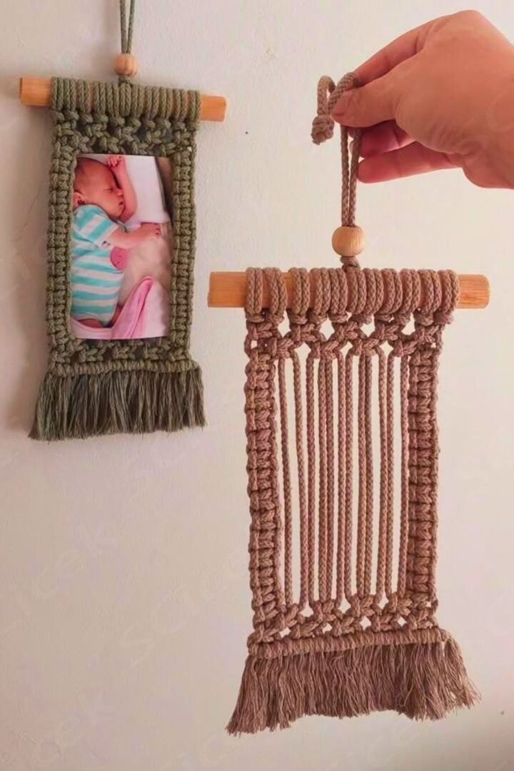macrame photo frame - Ohoh deco